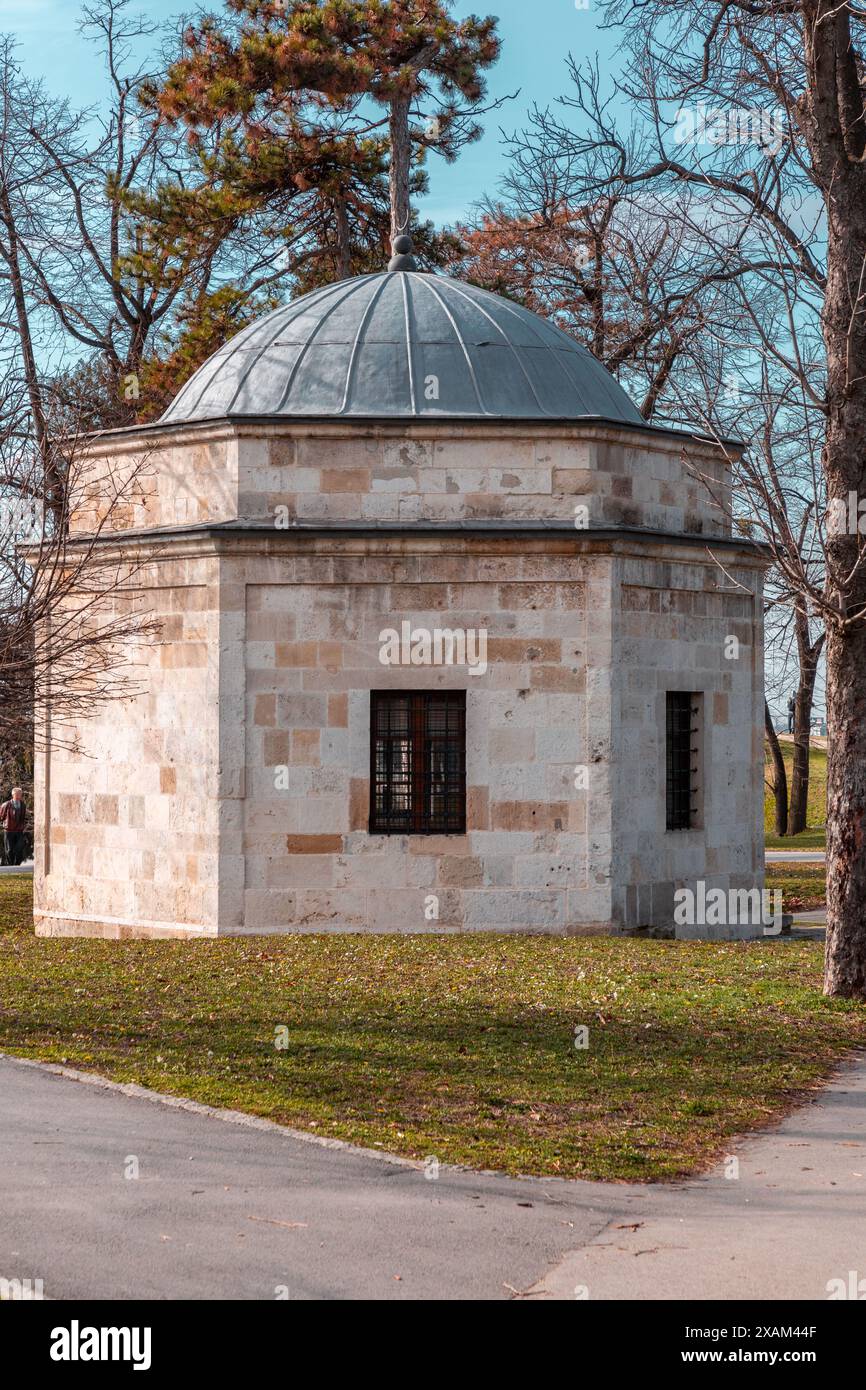 Belgrade, Serbia - 8 FEB 2024: The turbeh, monumental tomb of Damat Ali ...