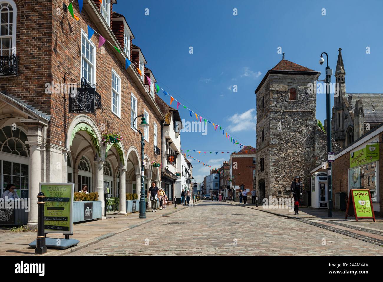 St Mary Magdalene's Tower on Burgate in Canterbury, Kent, England Stock ...