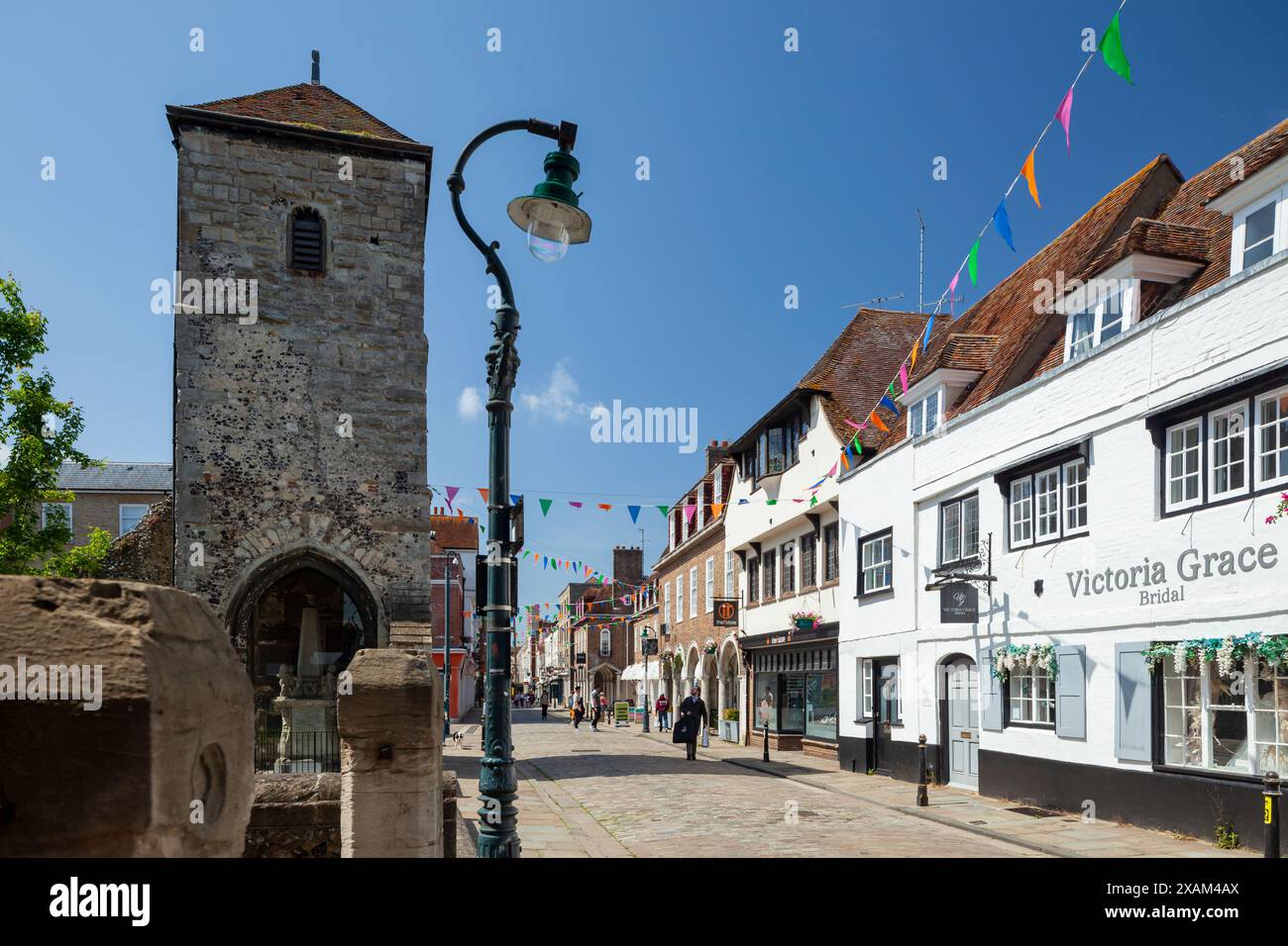 Spring afternoon on Burgate in Canterbury, Kent, England Stock Photo ...
