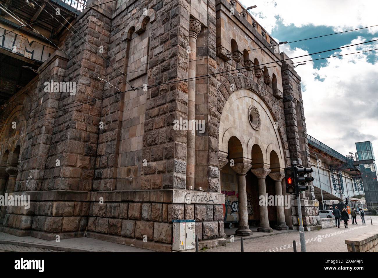 Belgrade, Serbia - 8 FEB 2024: Branko's Bridge is the second largest ...