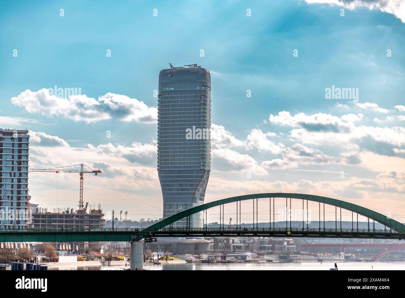 Belgrade, Serbia - 8 FEB 2024: Belgrade Waterfront is an urban renewal ...