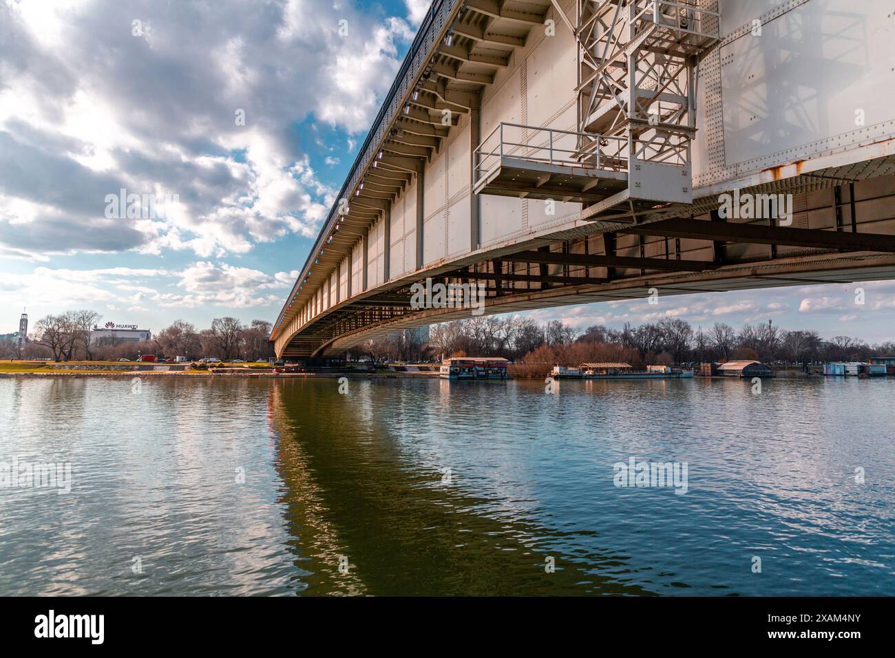 Belgrade, Serbia - 8 FEB 2024: Branko's Bridge is the second largest ...