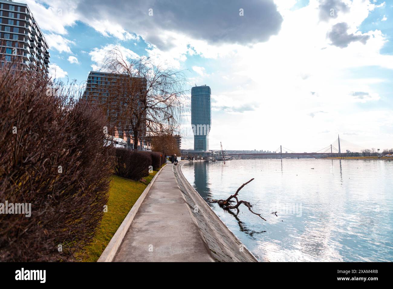 Belgrade, Serbia - 8 FEB 2024: Belgrade Waterfront is an urban renewal ...