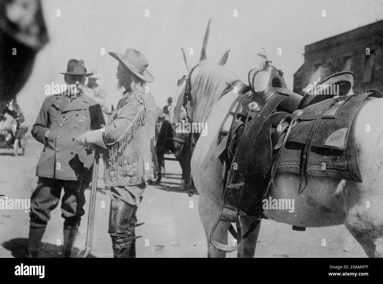 Prince of Monaco & Col. Cody, 1913. Shows Albert I, Prince of Monaco ...