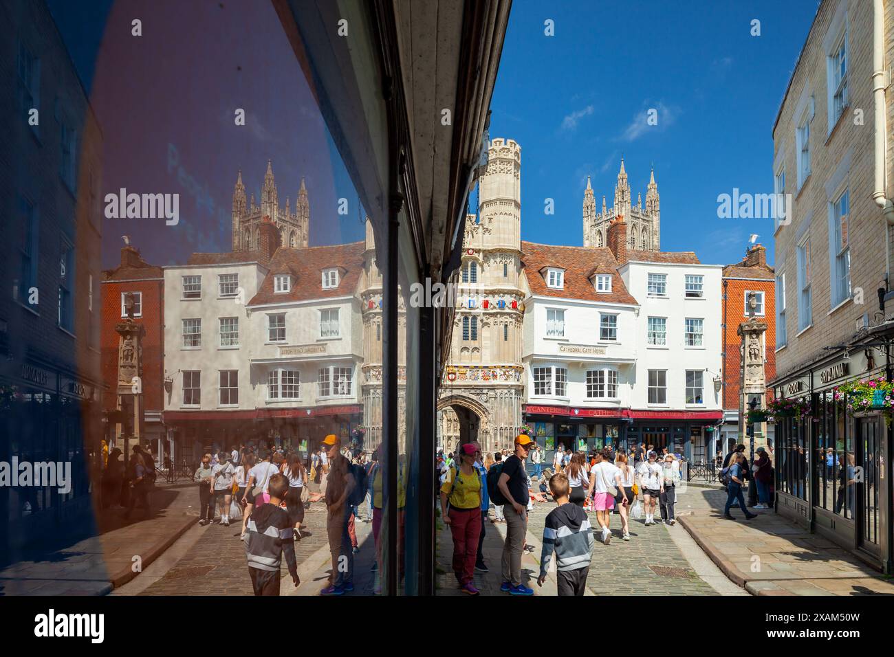 Spring afternoon in Canterbury city centre, Kent, England Stock Photo ...