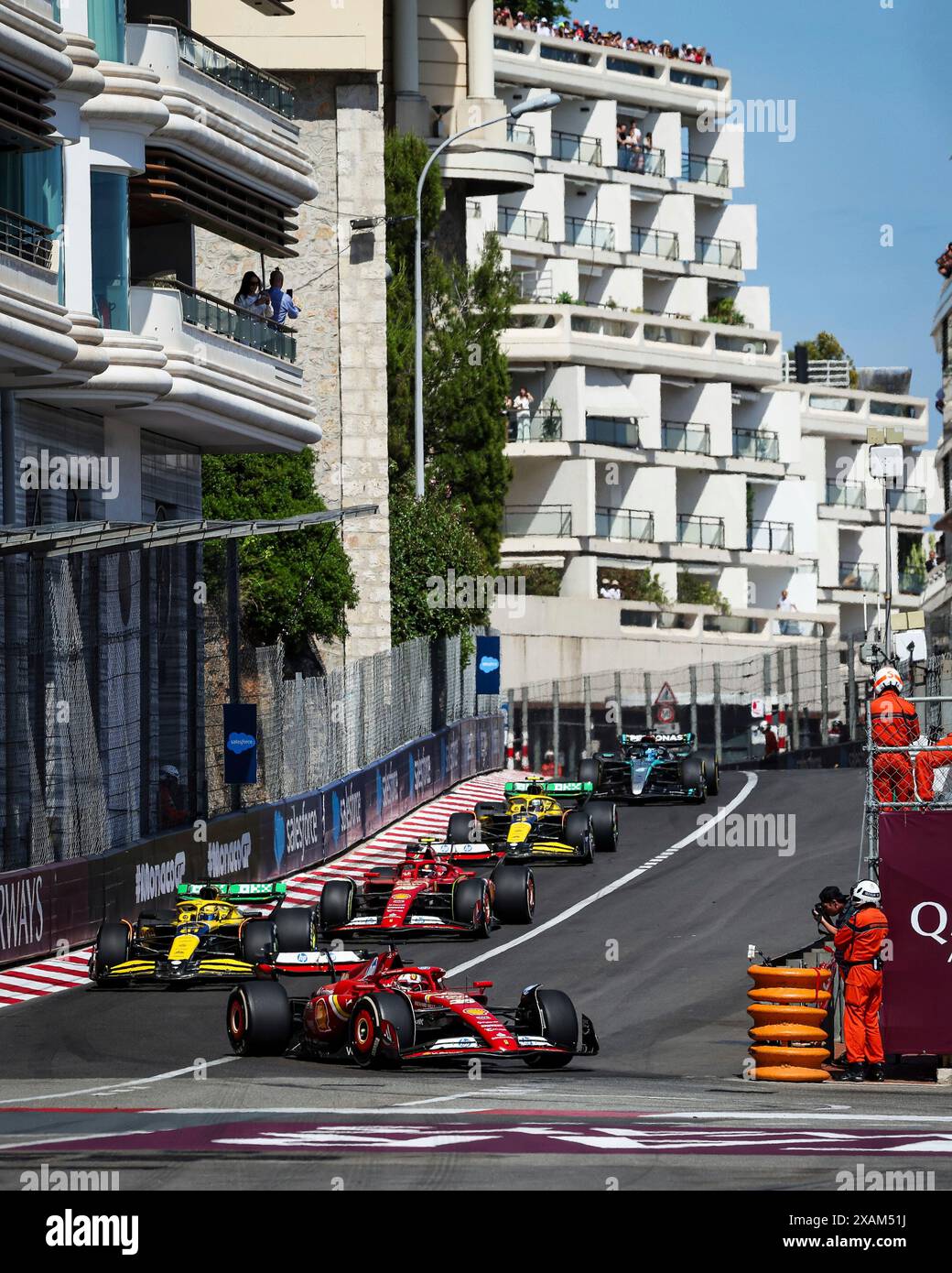 Monte-Carlo, Monaco. 26th May, 2024. #16 Charles Leclerc (MCO, Scuderia Ferrari HP), #81 Oscar ...