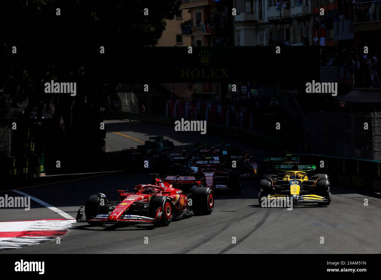 Monte-Carlo, Monaco. 26th May, 2024. Start, #16 Charles Leclerc (MCO, Scuderia Ferrari HP), #81 ...