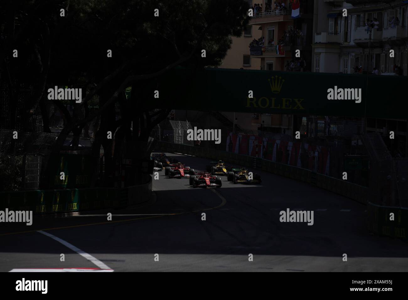 Monte-Carlo, Monaco. 26th May, 2024. Start, #16 Charles Leclerc (MCO, Scuderia Ferrari HP), #81 ...