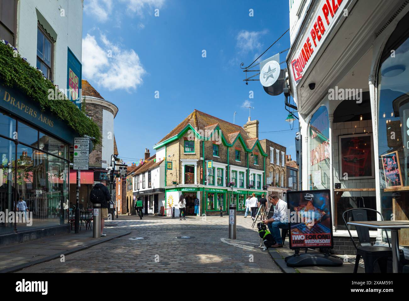 Spring afternoon in Canterbury city centre, Kent, England Stock Photo ...