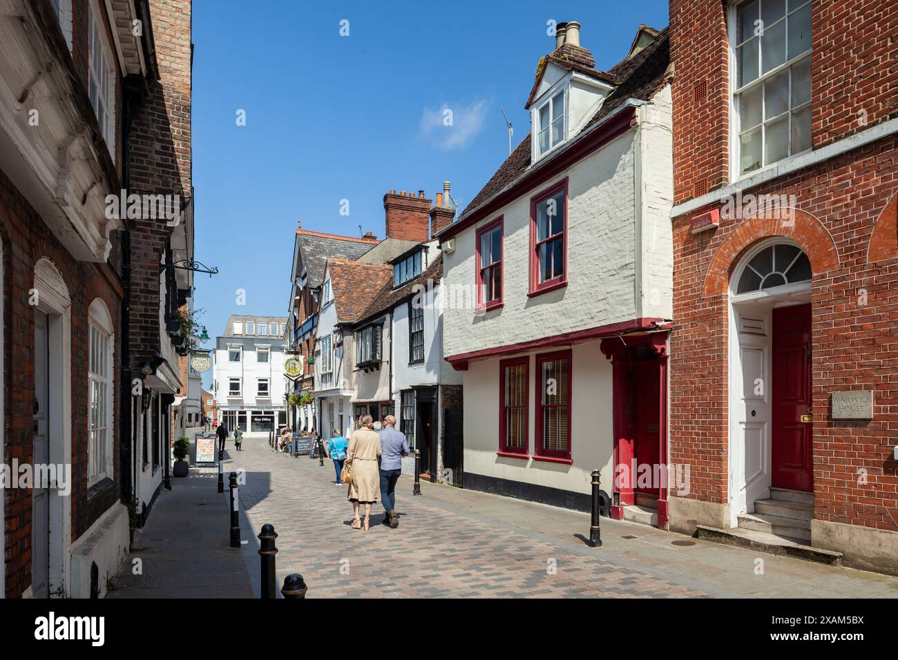 Spring afternoon in Canterbury city centre, Kent, England Stock Photo ...