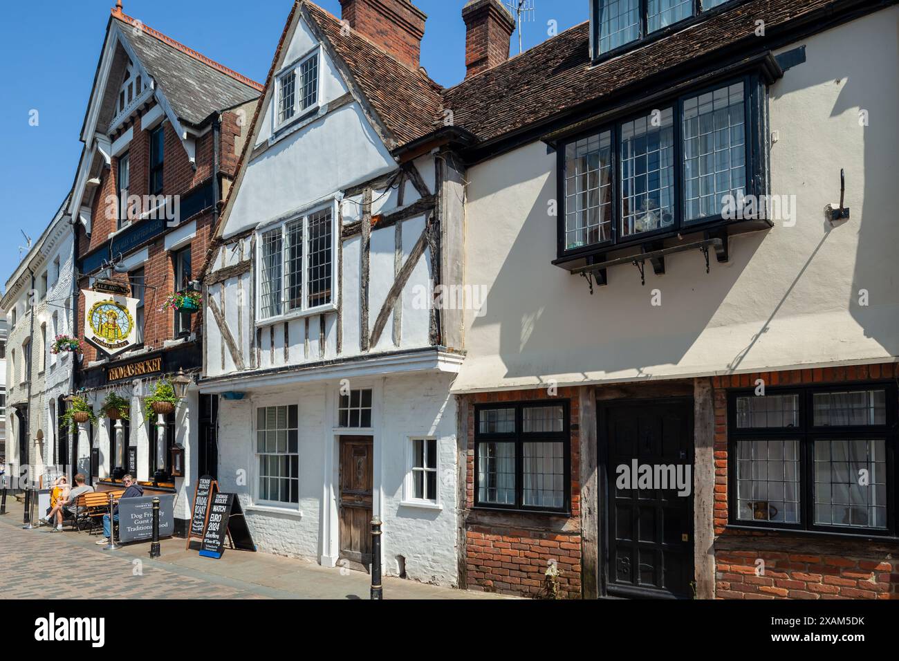 Spring day in Canterbury city centre, Kent, England Stock Photo - Alamy