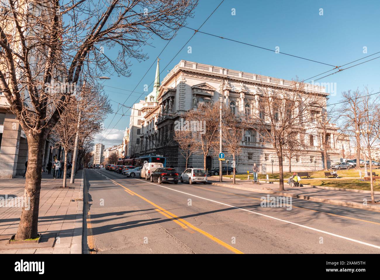 Belgrade, Serbia - 8 FEB 2024: The Old Palace, Stari Dvor in front of ...