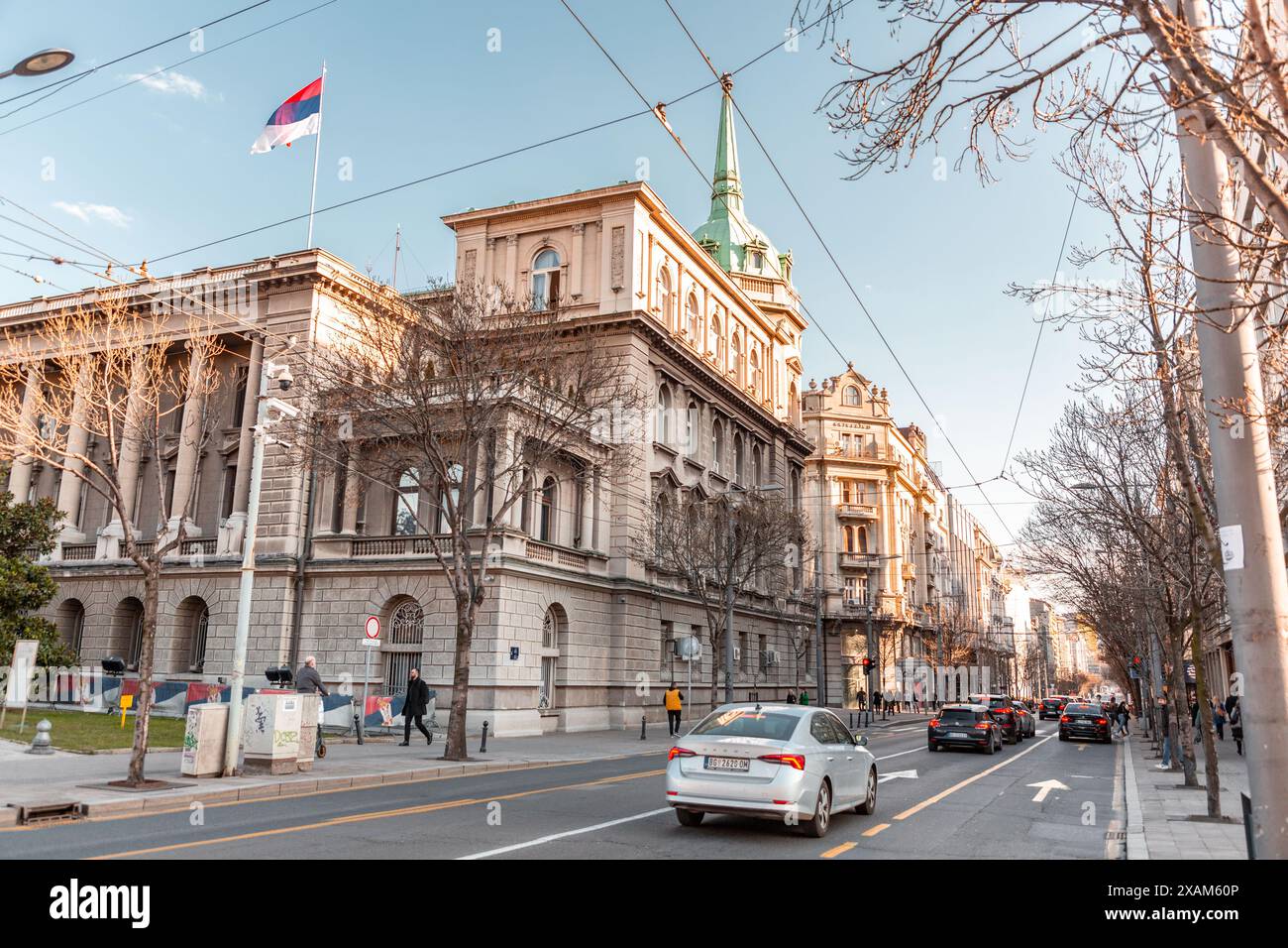 Belgrade, Serbia - 8 FEB 2024: The Old Palace, Stari Dvor in front of ...