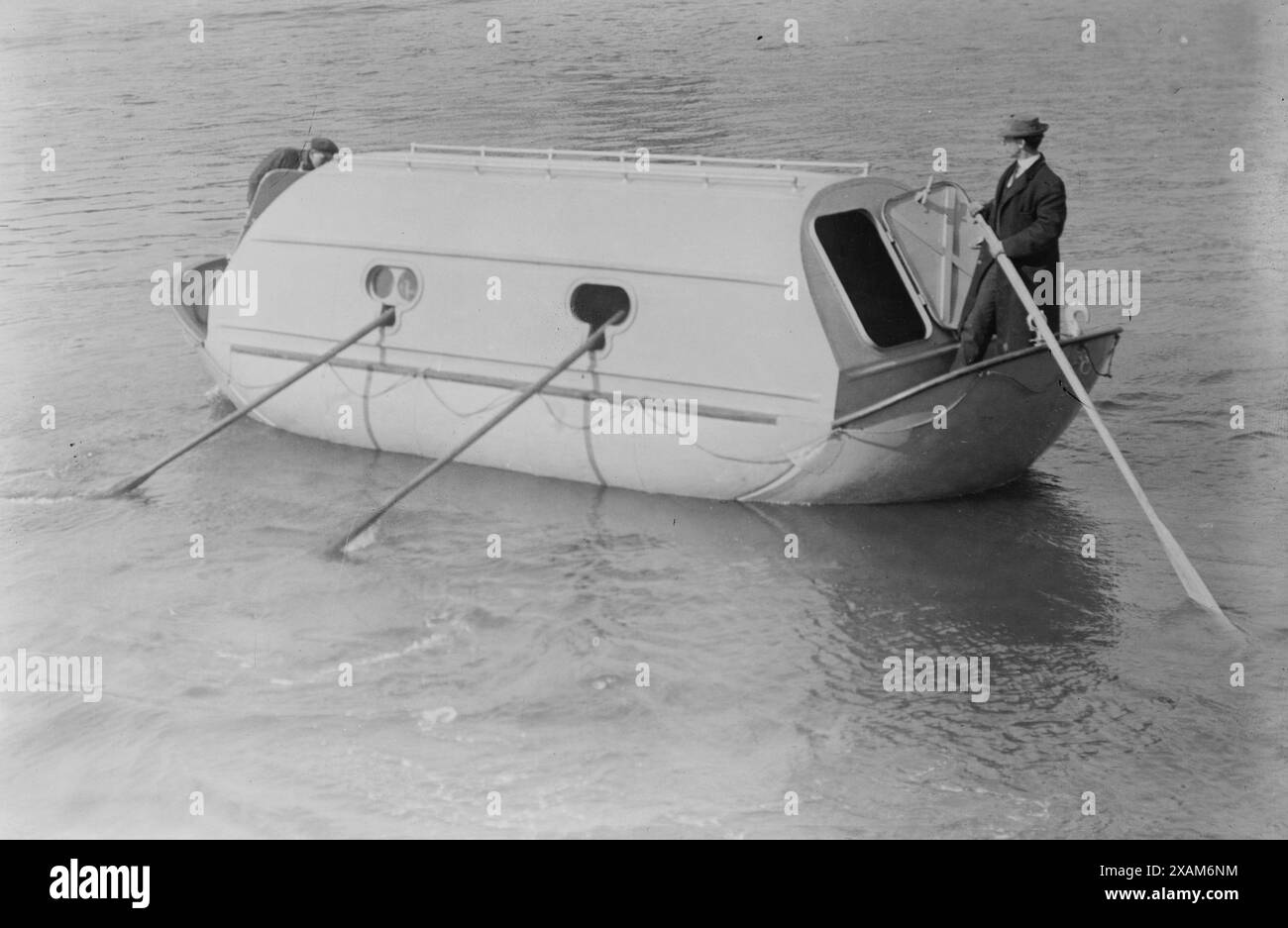 Lundin Life Boat, between c1910 and c1915. Shows metal lifeboats ...
