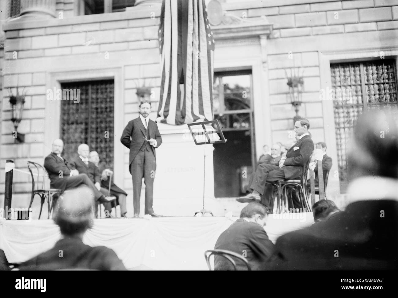 McAneny at "Jefferson" unveiling, 1914. Shows New York Times executive ...