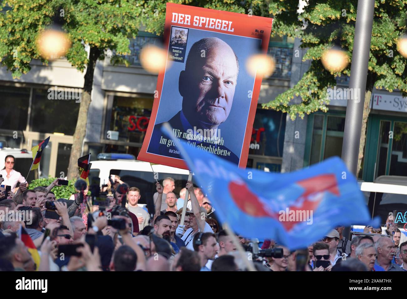 7.6.2024 AfD in Mannheim Kundgebung der AfD auf dem Mannheimer ...
