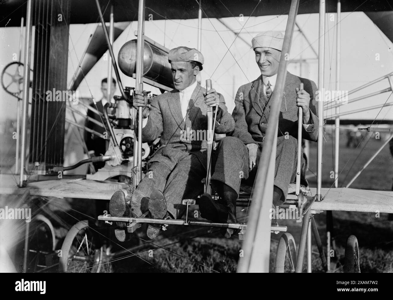 Al Welsh & G.W. Beatty, 1911. Shows aviators Arthur L. Welsh (1881-1912 ...
