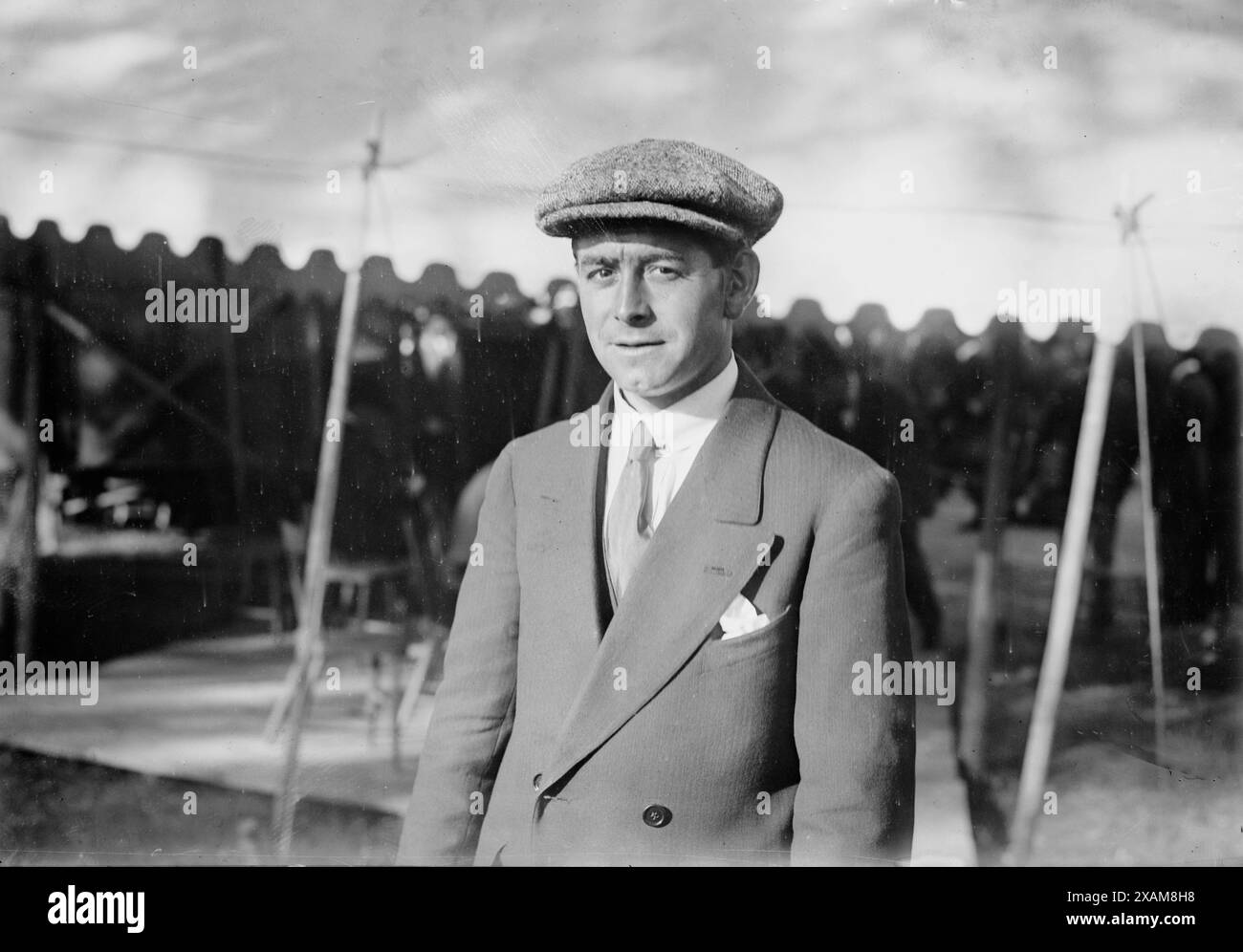 Louis Tellier, 1913. Shows French golfer Louis Tellier (1886-1921) at ...