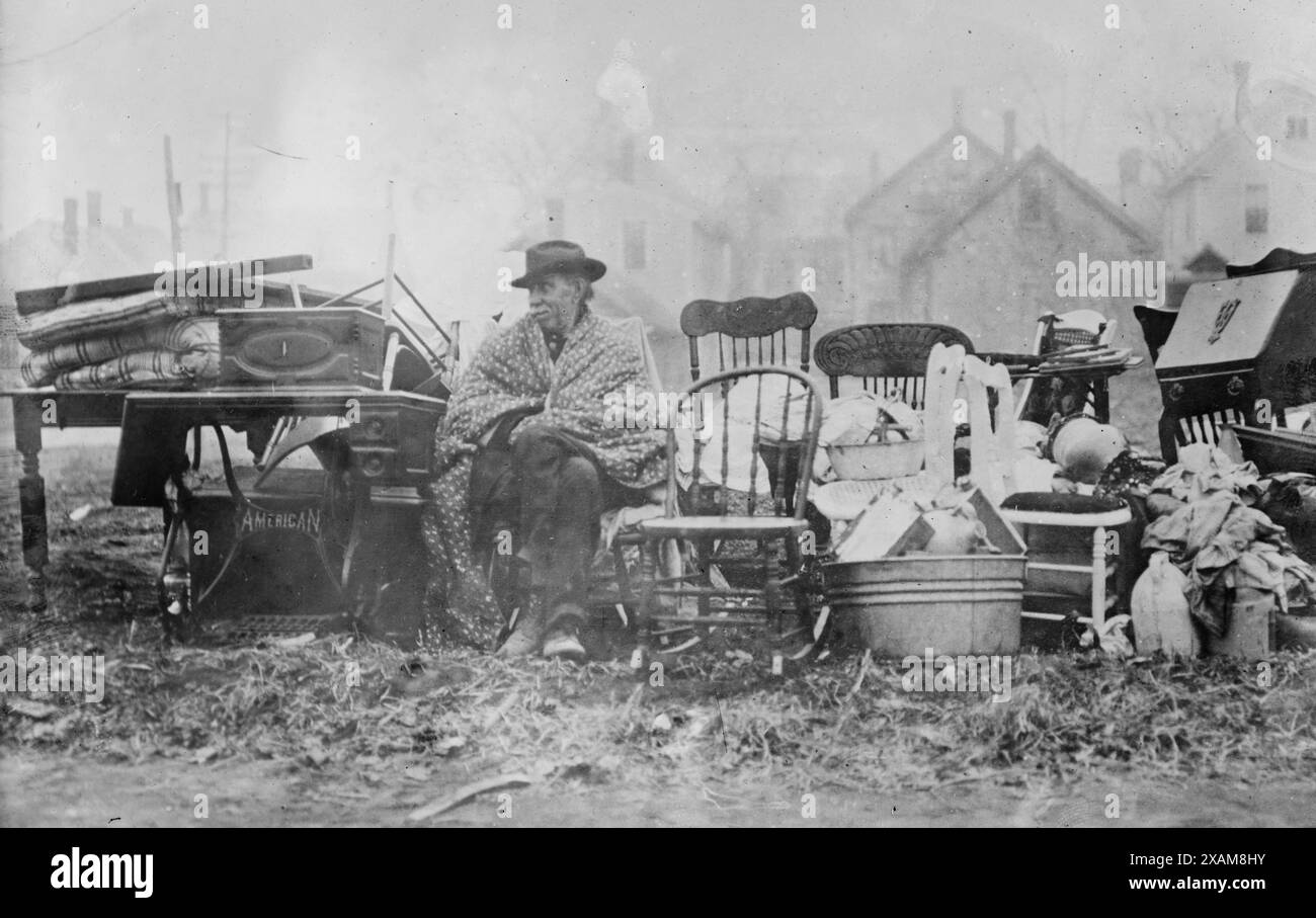 Made homeless by Bangor fire, 1911. Shows the aftermath of the Great ...