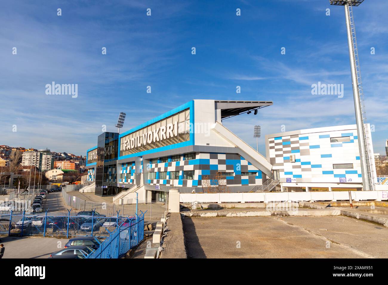 Pristina, Kosovo - FEB 5, 2024: The Fadil Vokrri Stadium is a stadium ...