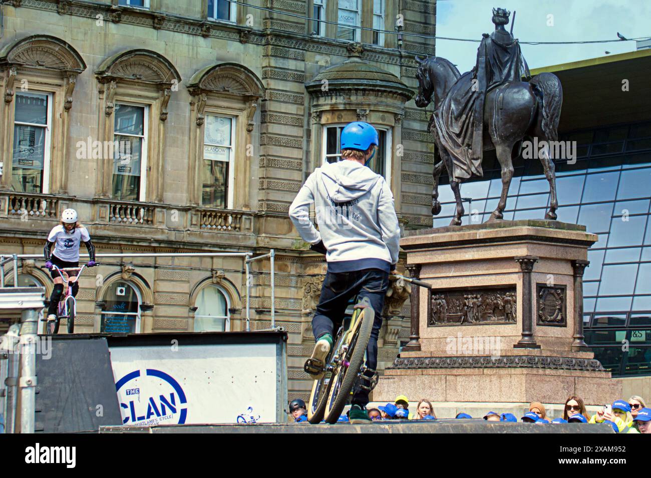 Glasgow, Scotland, UK. 7th June, 2024: Inaugral Ford freeride saw BMX ...