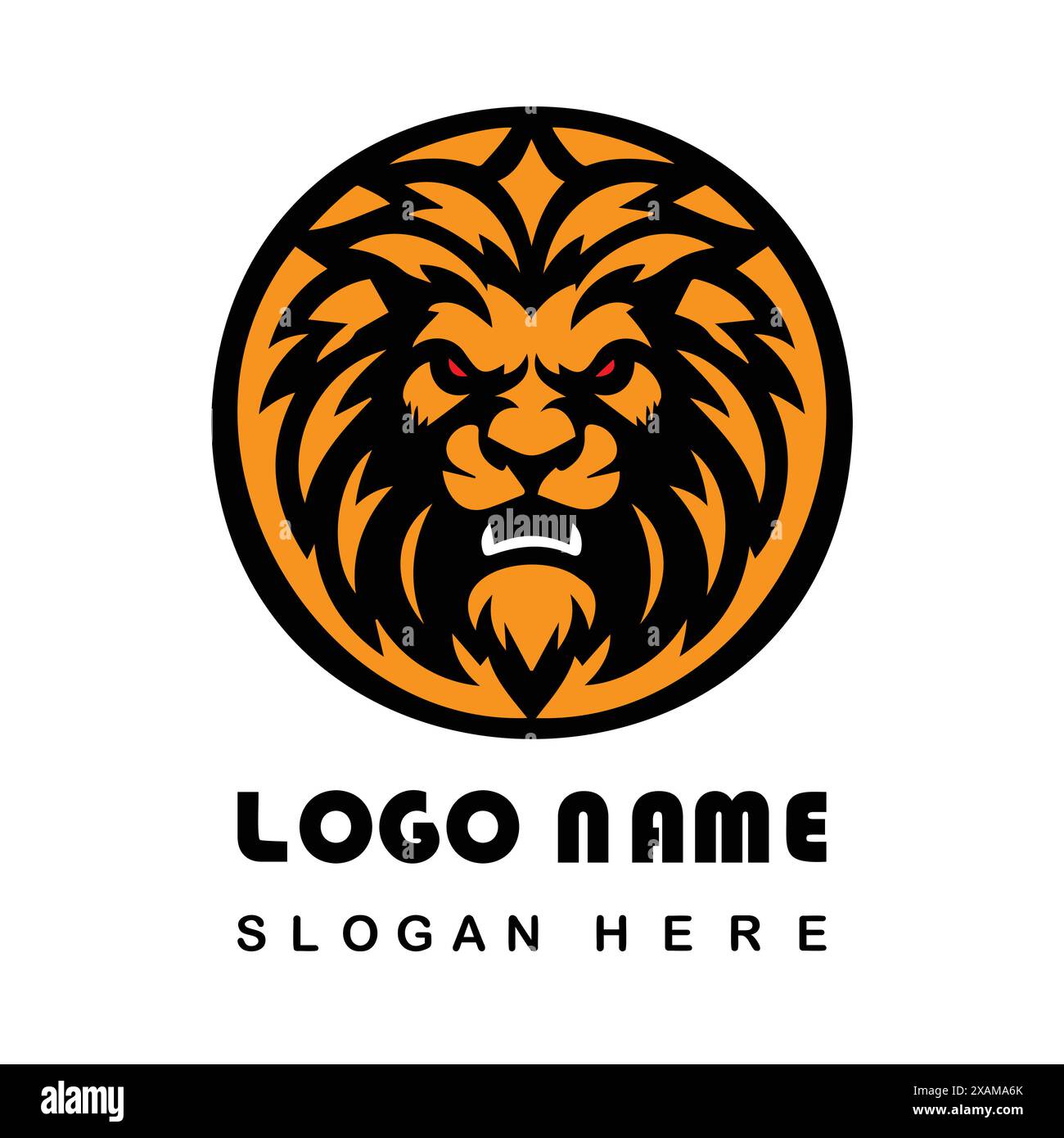 Angry Lion Face Logo With Vector File Stock Vector Image & Art - Alamy