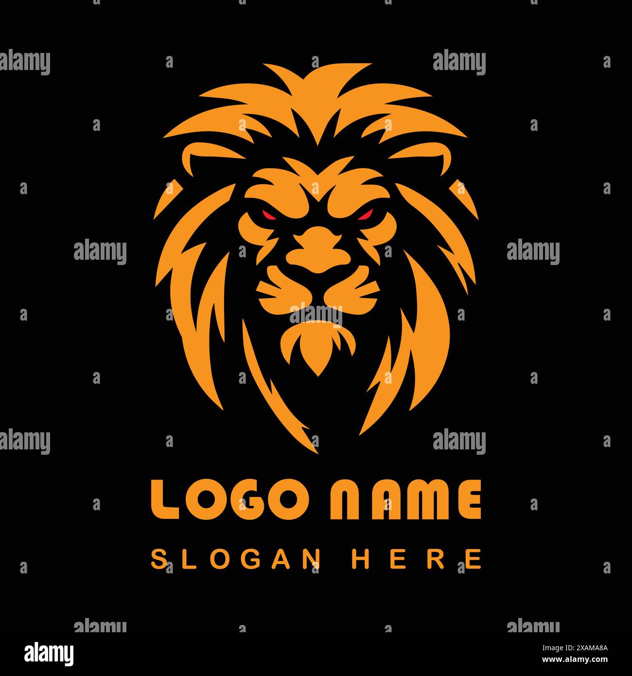Angry Lion Face Logo With Vector File Stock Vector Image & Art - Alamy