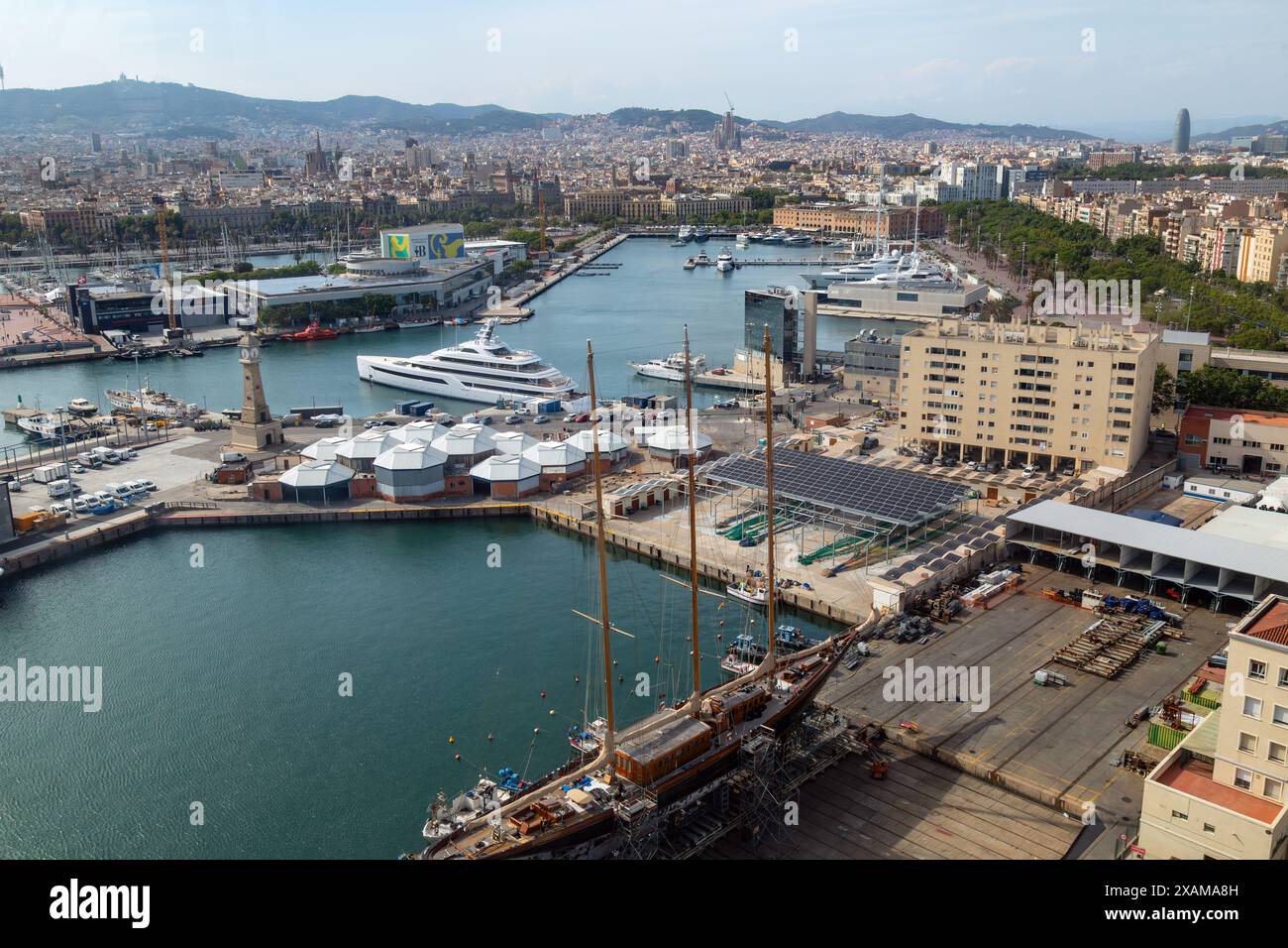 Port vell the old port of barcelonaport vell hi-res stock photography ...
