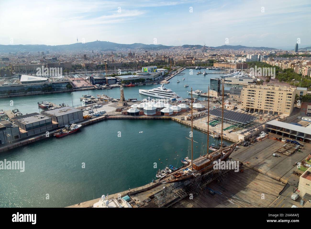 Port vell the old port of barcelonaport vell hi-res stock photography ...