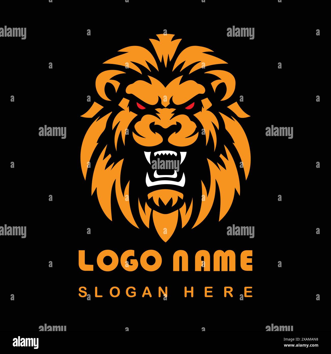 Angry lion logo hi-res stock photography and images - Alamy