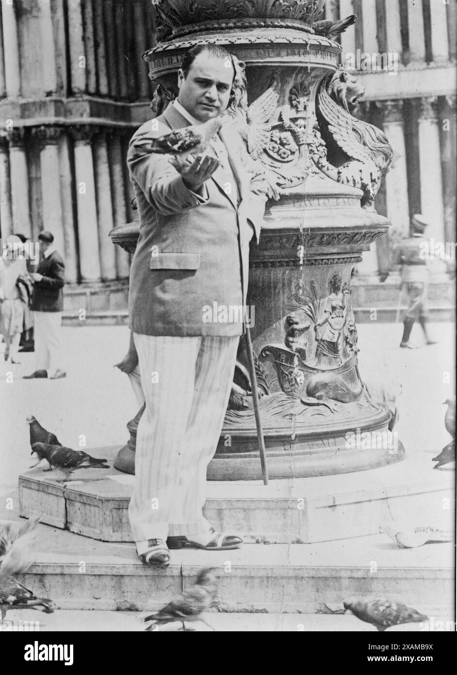 Benjamin Gigli in Venice, between and c1915 and c1920. Shows Benjamin ...