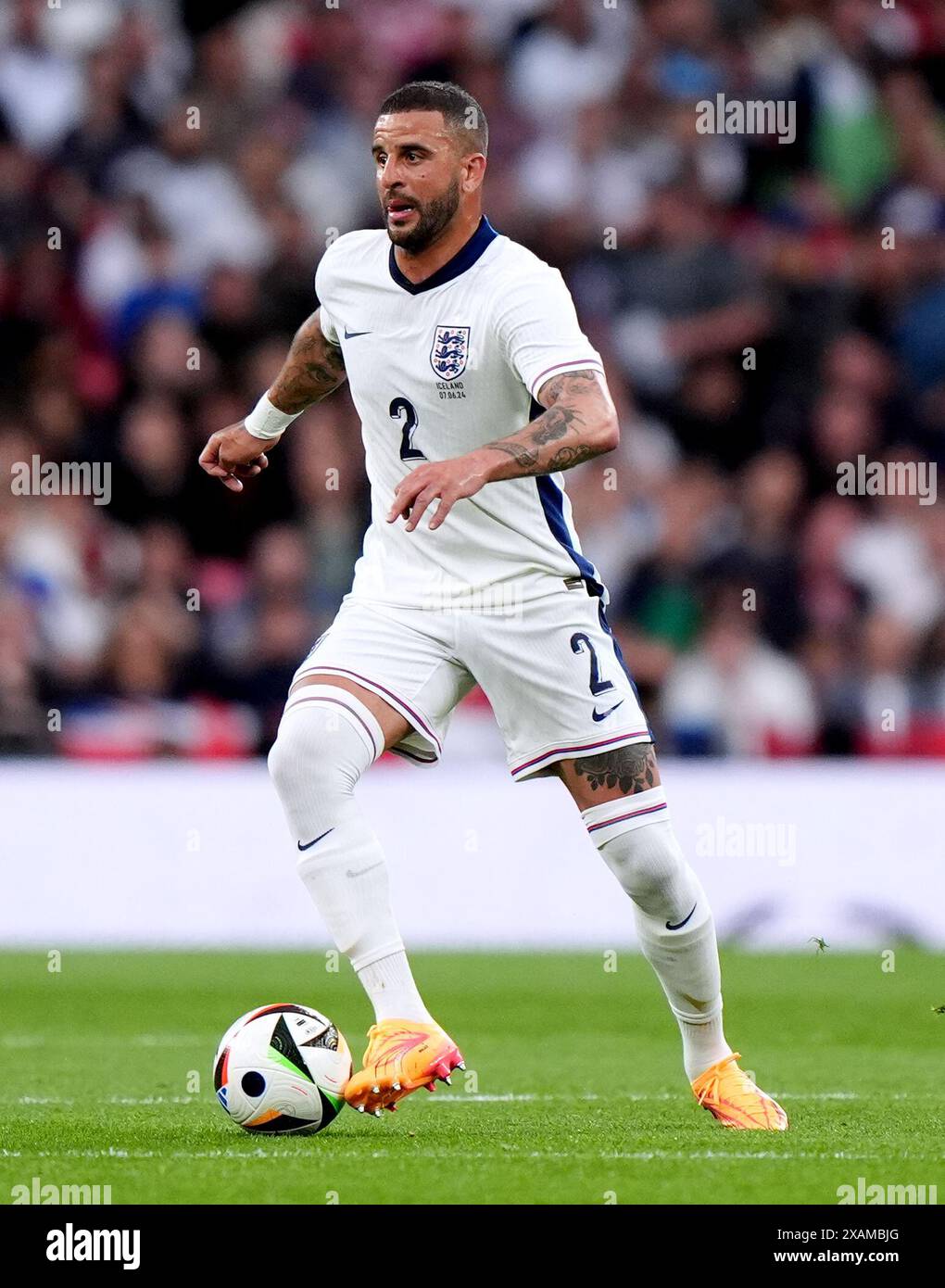 England's Kyle Walker during an international friendly at Wembley ...