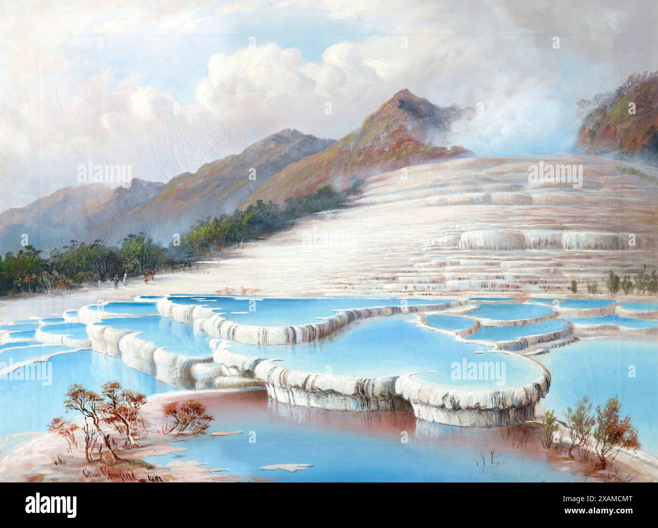 Pink white terraces new zealand hi-res stock photography and images - Alamy