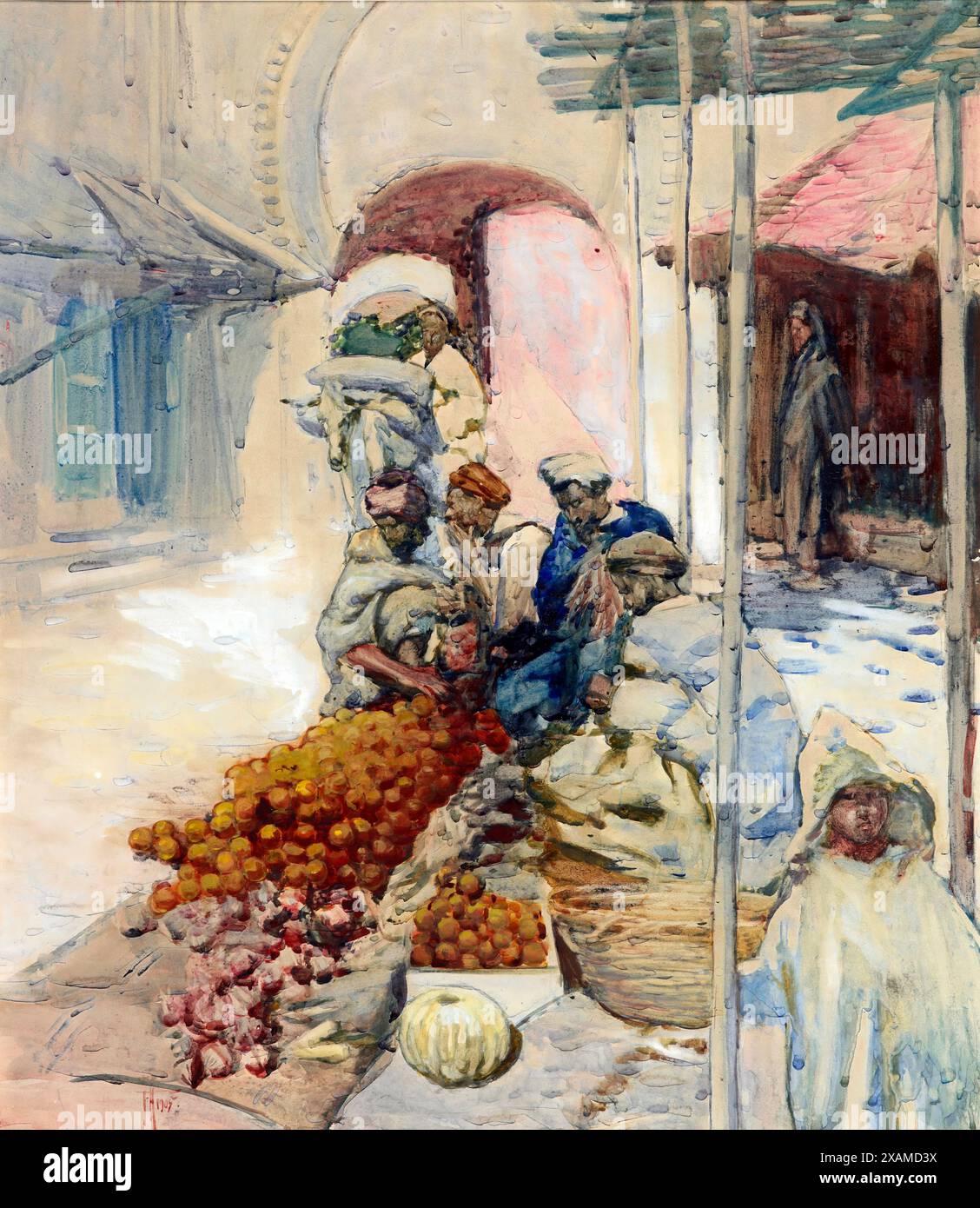 The orange sellers, Tangiers, 1905 Stock Photo - Alamy