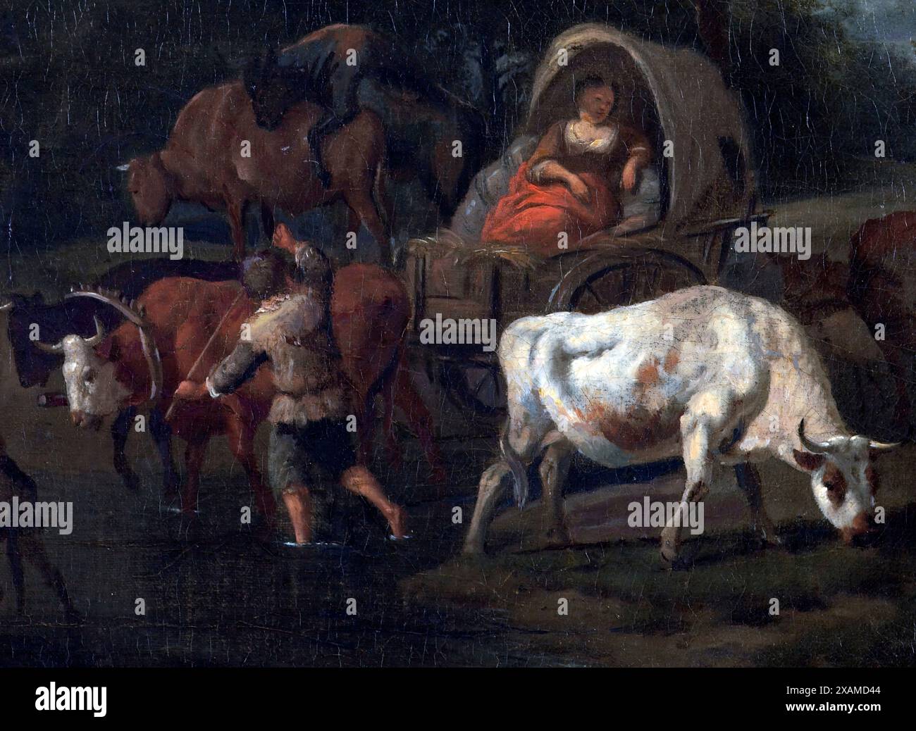 The bullock cart, c1760 Stock Photo - Alamy
