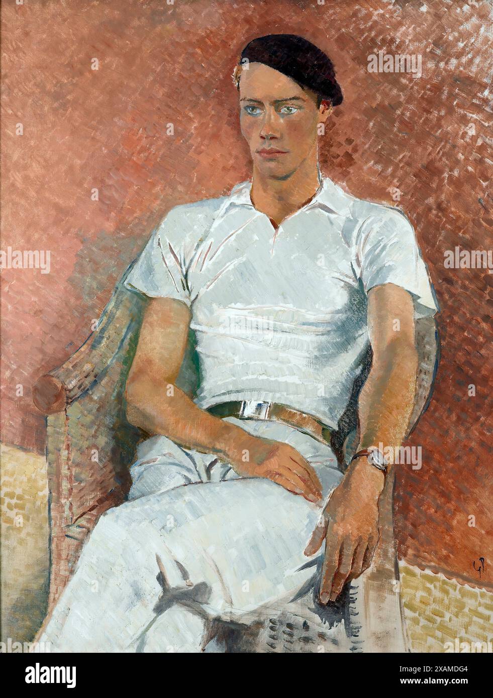 Man in white, 1933 Stock Photo - Alamy