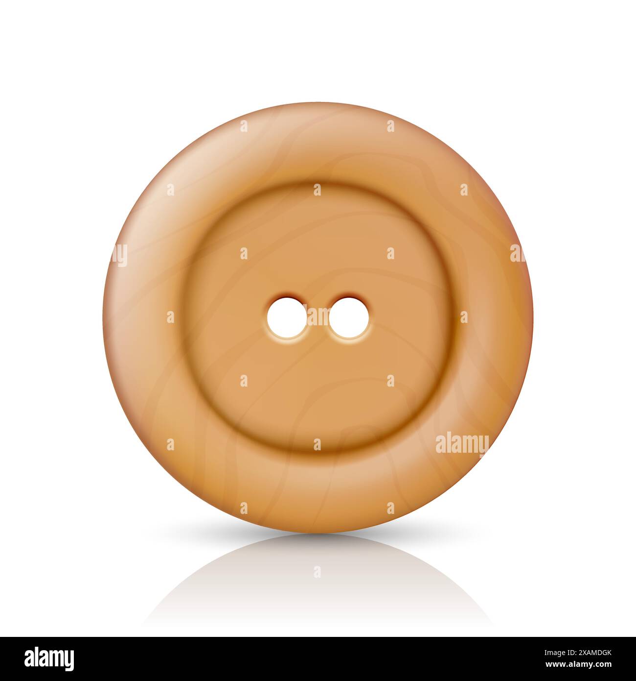 Vector Beige or Brown Color Wooden Four Hole Clothes Button Closeup ...