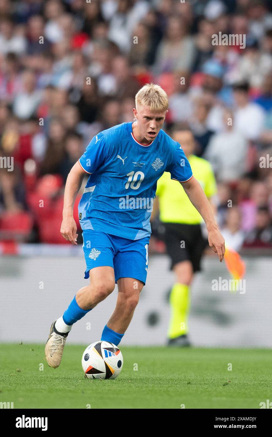 Hákon Arnar Haraldsson of Iceland in action during the International ...