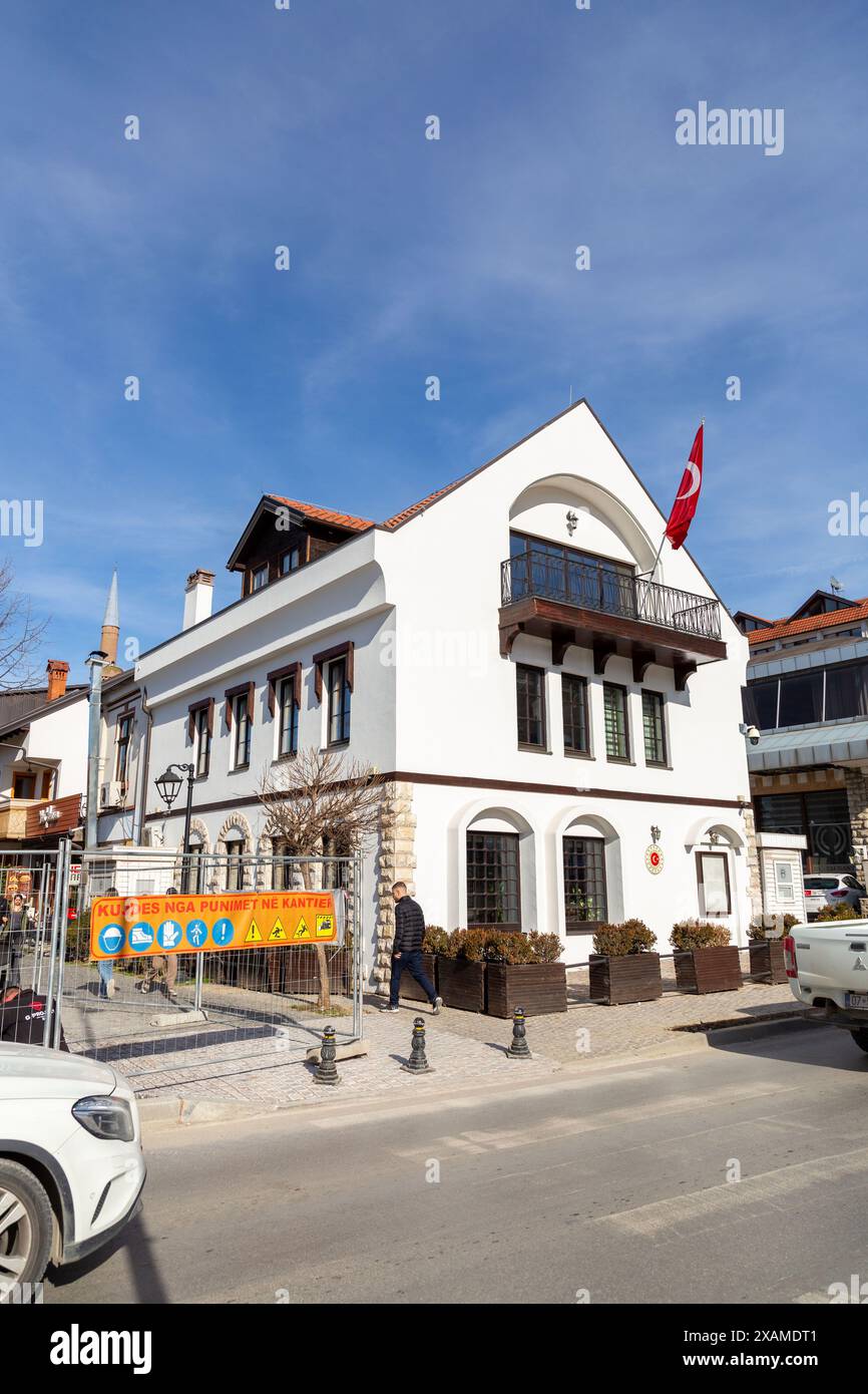 Prizren, Kosovo - 6 FEB 2024: The Turkish Consulate building on the ...