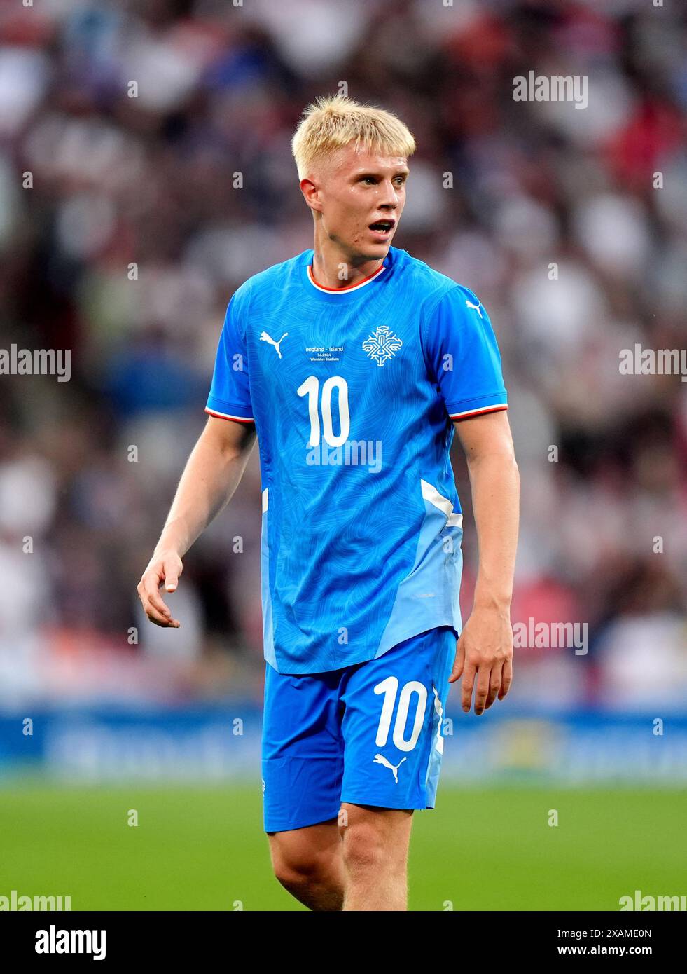 Iceland’s Hakon Arnar Haraldsson during an international friendly at ...