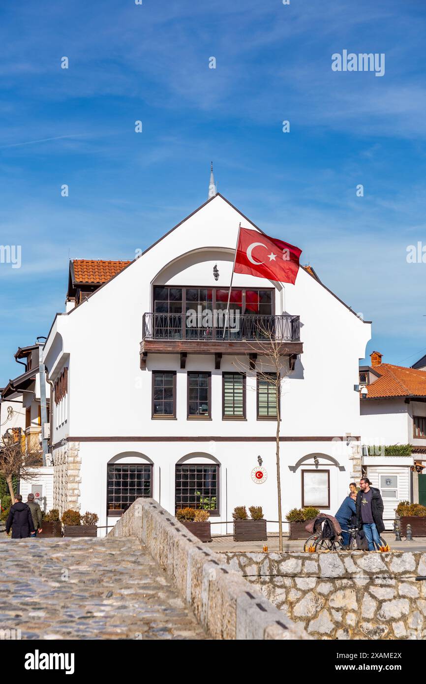 Prizren, Kosovo - 6 FEB 2024: The Turkish Consulate building on the ...
