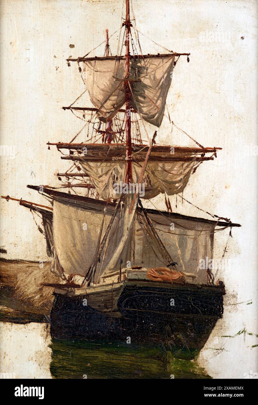 Sketch of a sailing ship no. 1, c1867-70 Stock Photo - Alamy