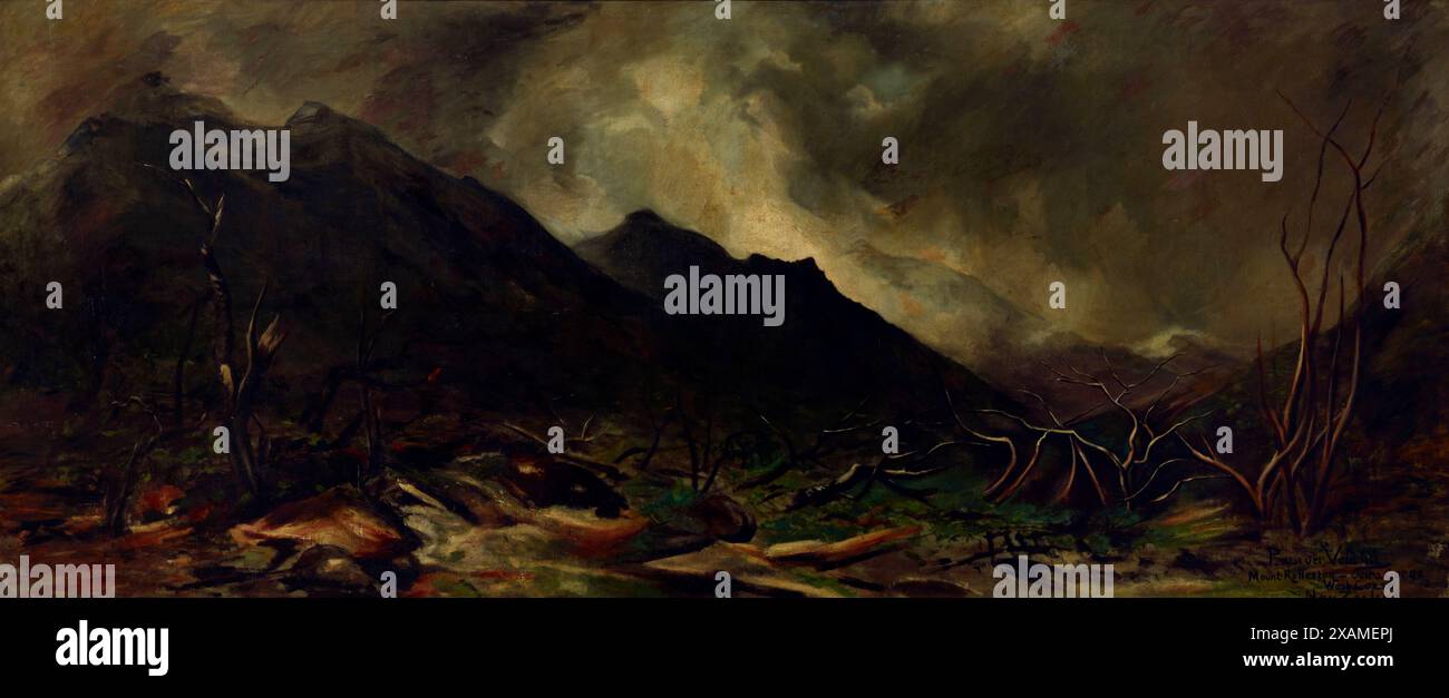 Mount Rolleston, Otira Gorge, West Coast, New Zealand, c1911 Stock ...