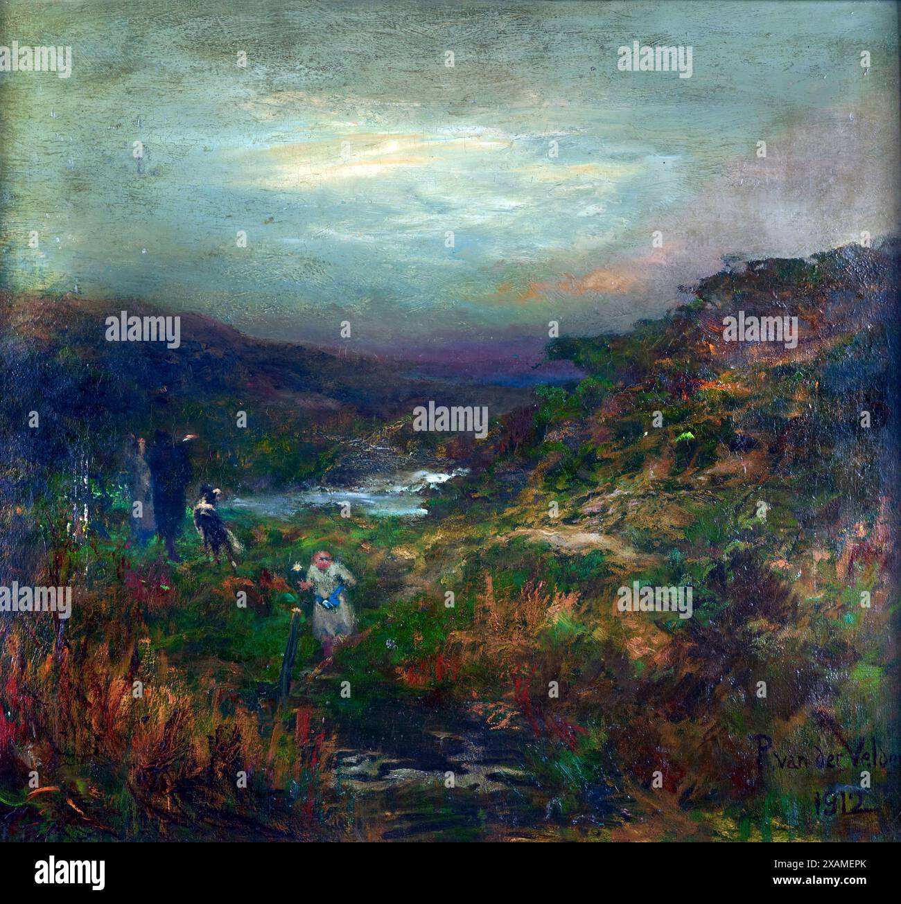 Landscape with figures, 1912 Stock Photo - Alamy