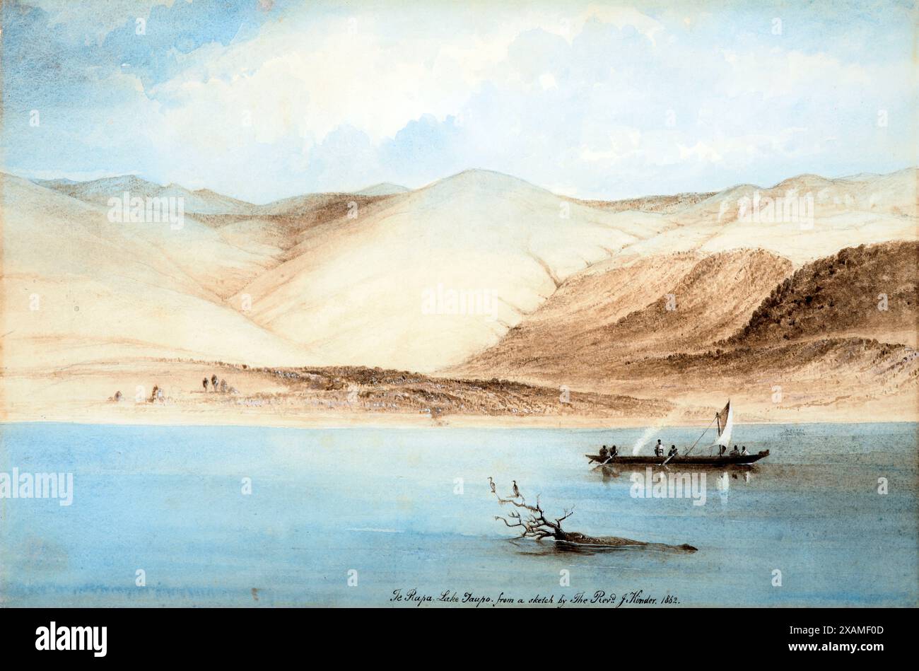 Te Rapa, Lake Taupo, 1862 Stock Photo - Alamy