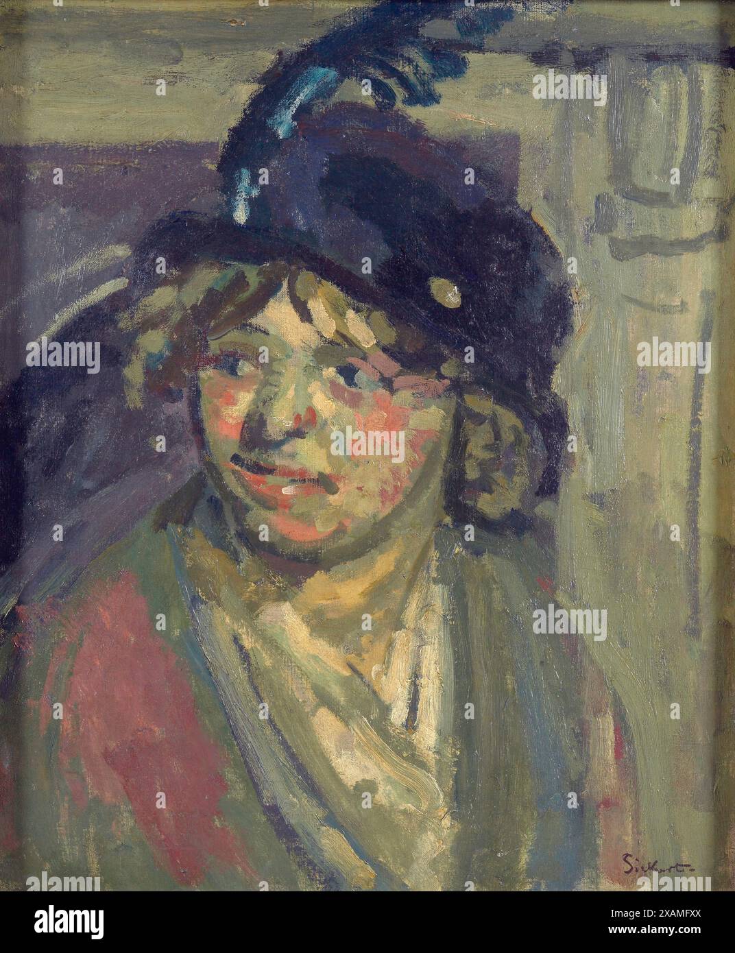 The blue hat, 1914 Stock Photo - Alamy