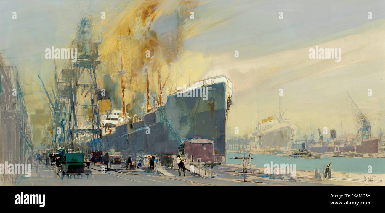 A scene in the Royal Albert Dock, London, 1929, 1929 Stock Photo - Alamy