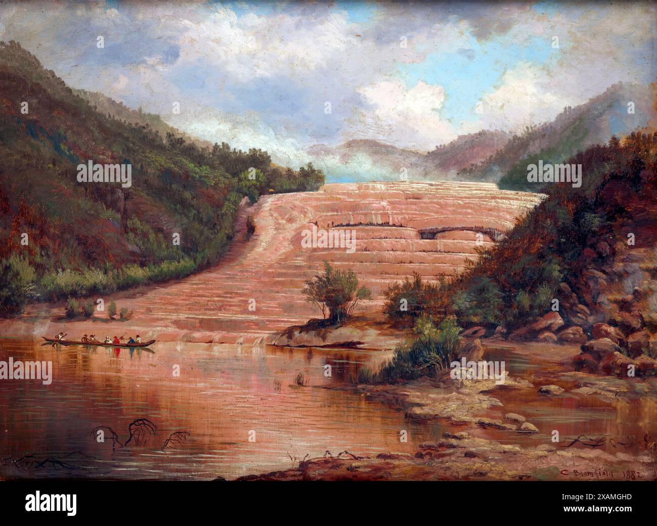 Pink Terraces, 1882 Stock Photo - Alamy