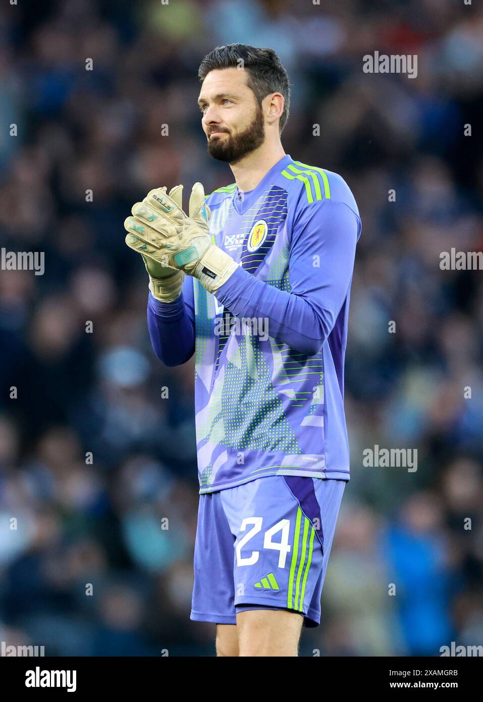 Scotland goalkeeper Craig Gordon during an international friendly at ...