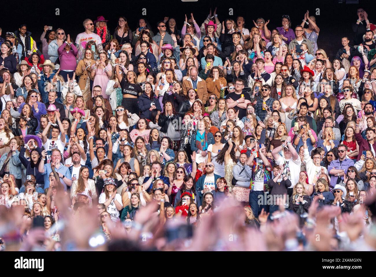EDITORIAL USE ONLY Taylor Swift performs on stage during her Eras Tour ...